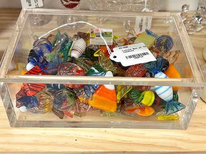 Colorful glass candies that aren't edible but are definitely sweet enough to brighten any collector's day.