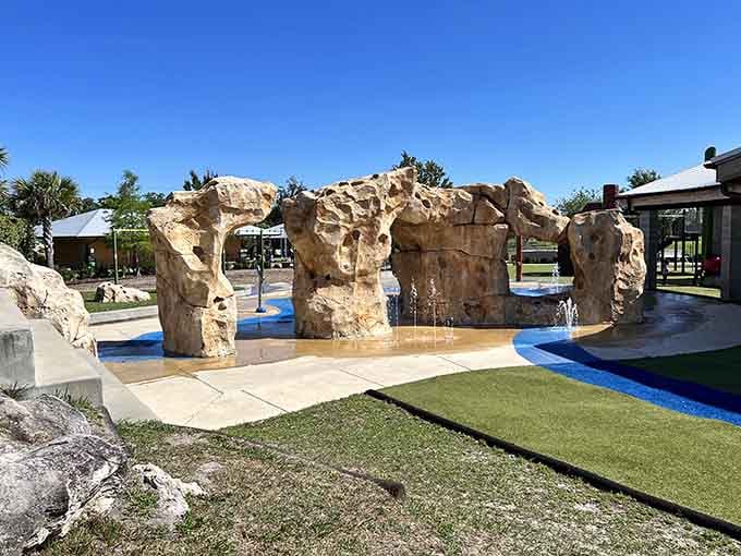 Depot Park's creative splash pad turns a former industrial site into family fun that costs absolutely nothing.