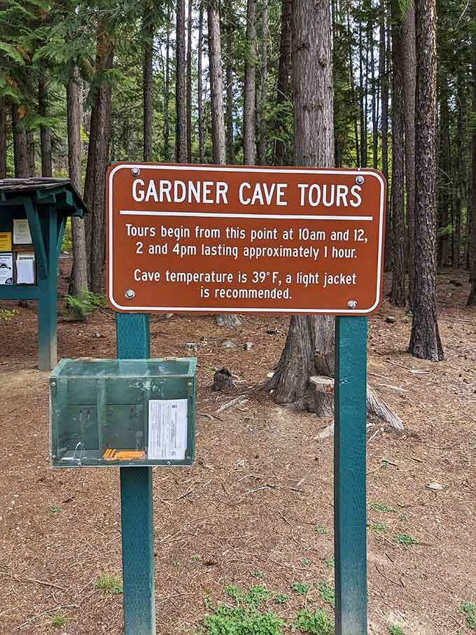 That helpful sign warns you about the 39-degree temperature, giving you one last chance to grab your jacket.