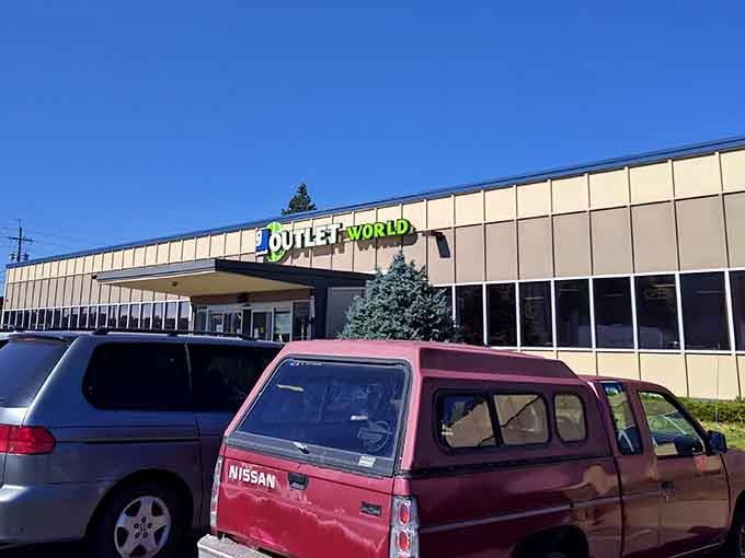 The spacious parking lot fills quickly as savvy shoppers arrive early for the best selection.