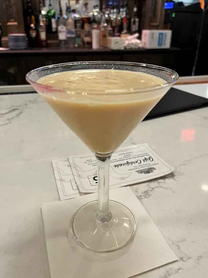 This pumpkin martini brings autumn vibes year-round, smooth and creamy like liquid pumpkin pie in a glass.