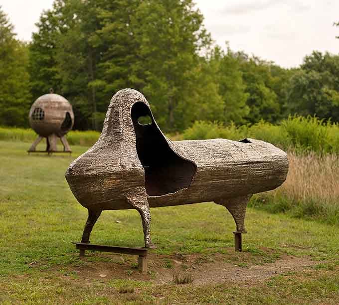 The Submarine looks ready to dive into an imaginary ocean, complete with portholes for peeking inside.