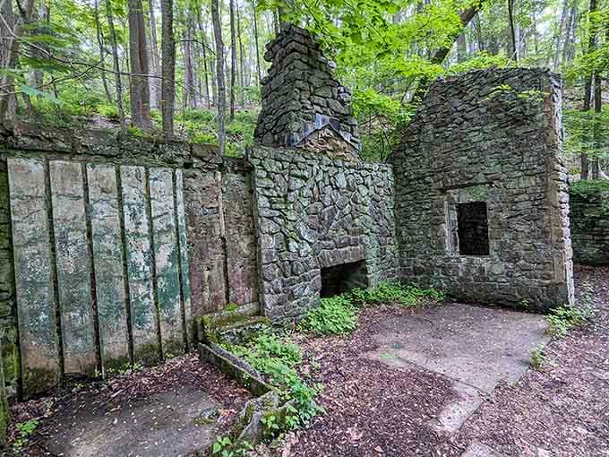 These stone ruins whisper stories of the past, standing as New Jersey's answer to ancient European architecture, just closer to home.