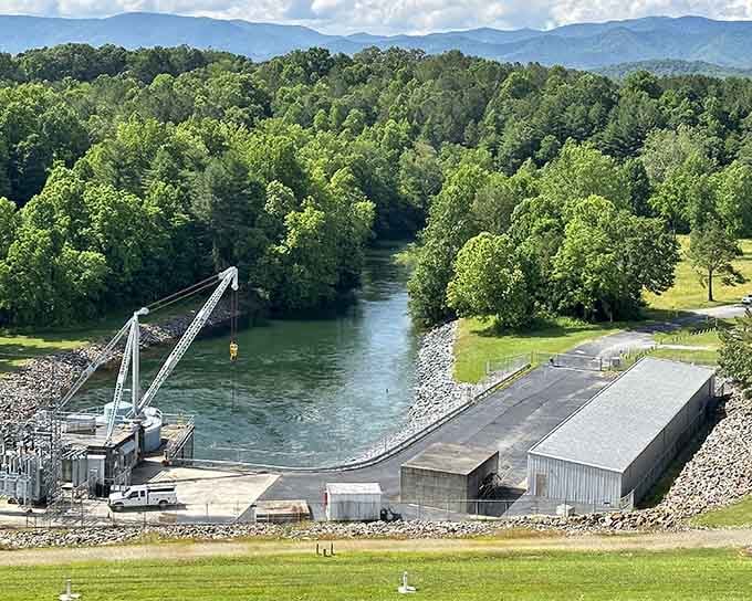 Chatuge Dam's boat ramp stays busy with folks who understand that the best office has waves and a fishing rod.
