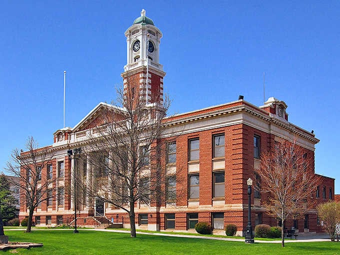 This isn't your average small-town city hall; it's got more architectural personality than most state capitols.