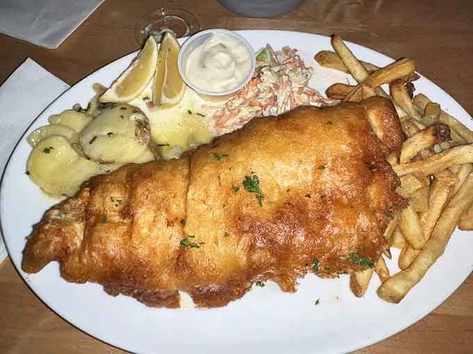 When schnitzel meets fish, magic happens on a plate big enough to require its own zip code.