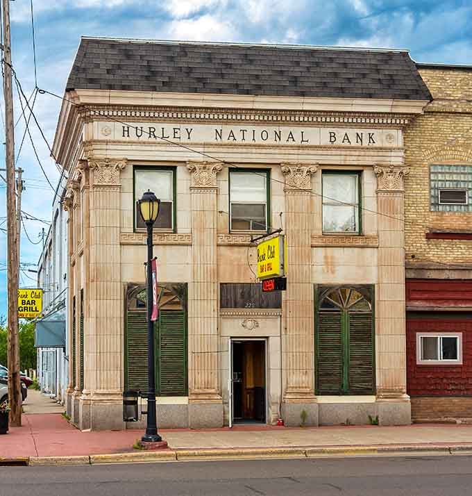 The Bank Club occupies historic digs where financial transactions once happened, now serving different liquid assets entirely.