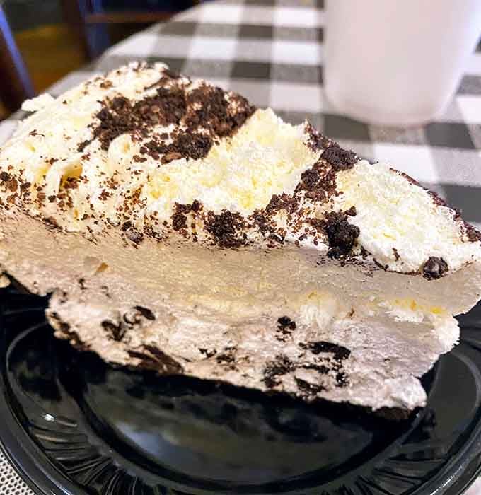 Cookies and cream cheesecake so decadent it should probably require a permission slip before ordering, but absolutely worth it.
