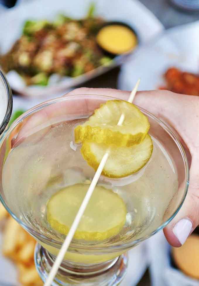A pickle martini for the adventurous drinker who appreciates a cocktail with personality and a sense of humor.