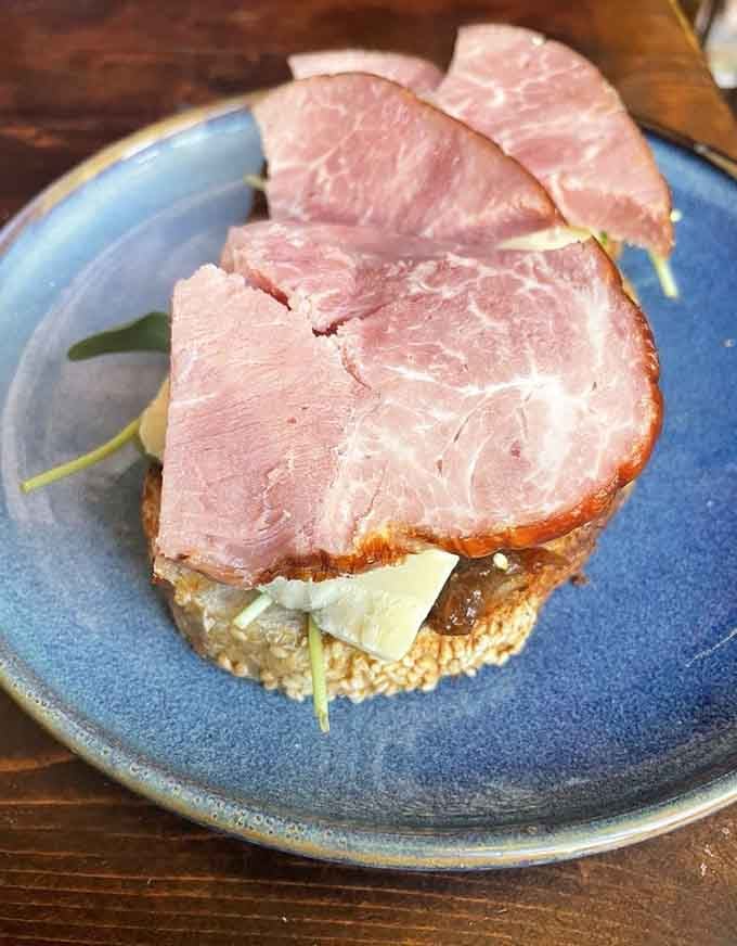 That open-face sandwich proves Katherine Anne Confections isn't playing around when it comes to savory offerings either.