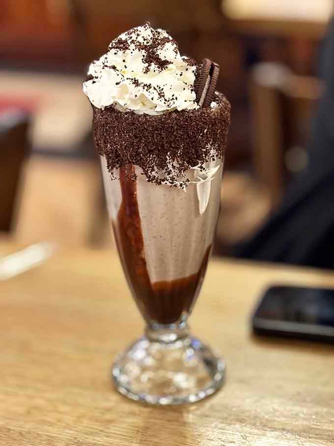 This milkshake is topped with an entire cupcake because subtlety is for people with smaller appetites.