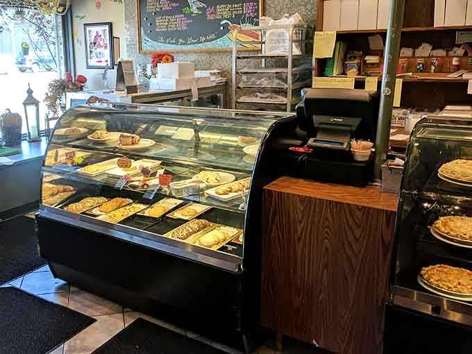 Behind that glass lies a treasure trove of fresh-baked goods waiting to make your morning absolutely spectacular.