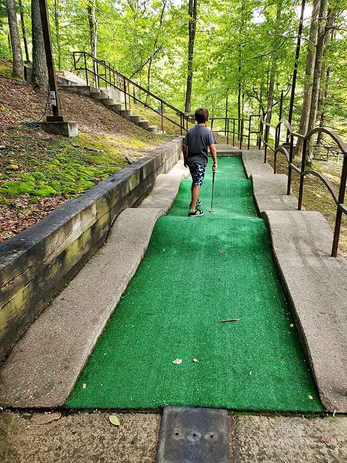 Mini golf on a mountainside: because regular mini golf apparently wasn't challenging enough for Kentucky.