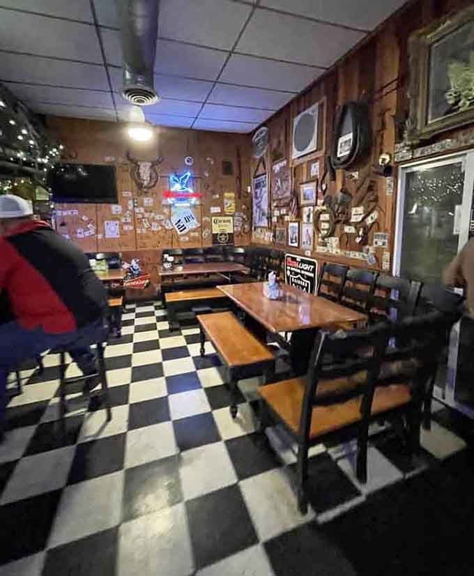 Wood-paneled walls covered in memorabilia create that lived-in charm money simply can't buy in new restaurants.