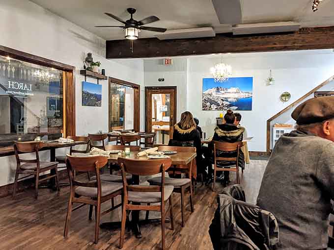 Real diners enjoying real pasta in a real restaurant, which somehow feels revolutionary in our takeout-obsessed modern world.