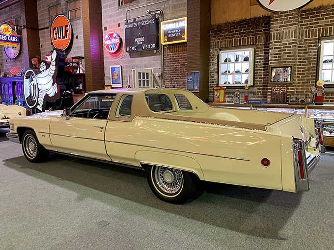 A 1976 Cadillac Mirage in buttery yellow proves that bigger was definitely better in the disco era.