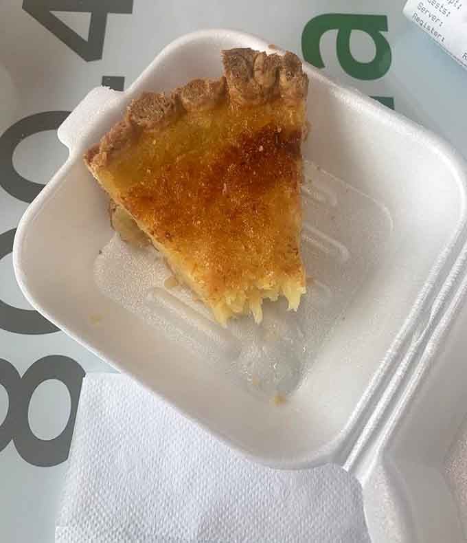 Pineapple pie with that golden crust suggests someone's grandmother is still running quality control in the kitchen somewhere.