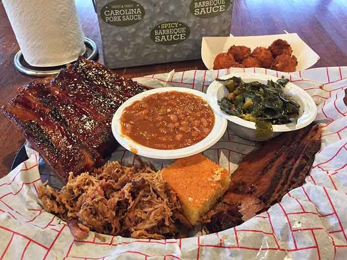 A full barbecue spread at Local Smoke BBQ means you're getting multiple award-winners on one glorious tray.