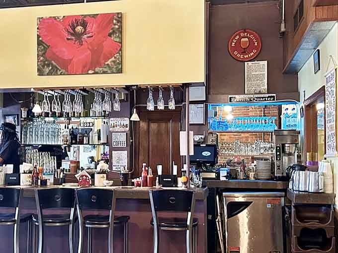 That bar area promises strong coffee now and perhaps something stronger for brunch enthusiasts seeking weekend adventures.