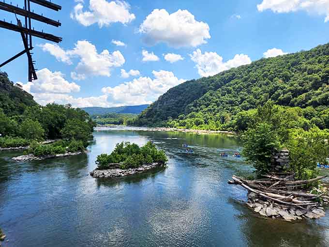 Harpers Ferry's rivers meet in a view that makes history textbooks suddenly make sense.