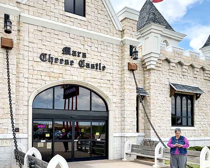 Stone turrets and Gothic lettering announce you've arrived somewhere that takes cheese very, very seriously indeed.
