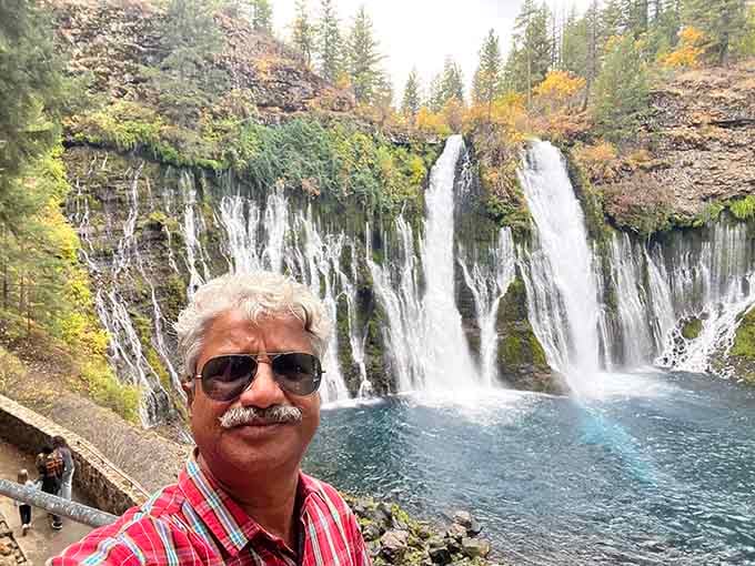 This gentleman found the perfect selfie spot, and honestly, who could blame him for documenting this view?