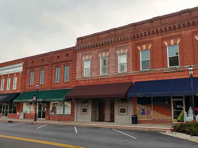 Downtown McCormick's storefronts showcase the kind of authentic small-town architecture that can't be replicated or faked.