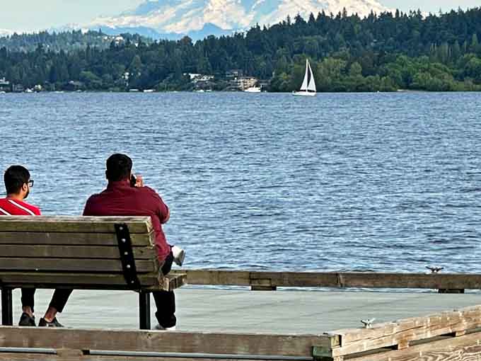 Two people, one bench, endless water&mdash;sometimes the simple moments are the ones that stick with you longest.
