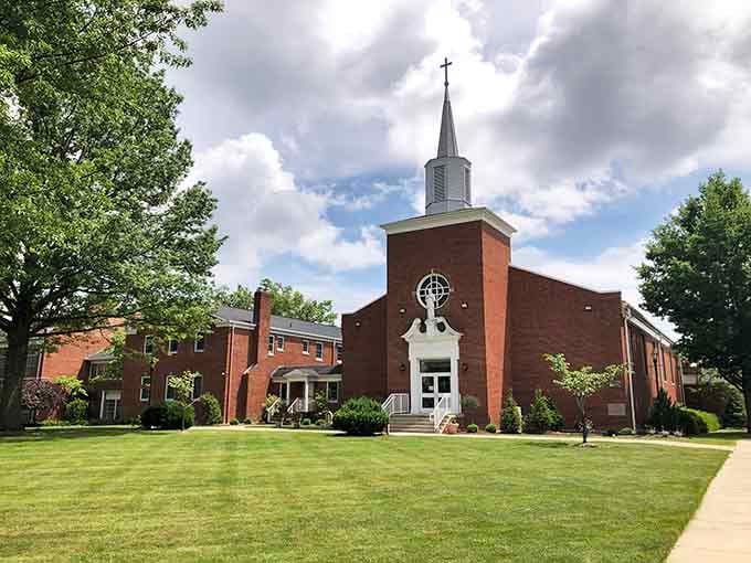 Classic church architecture reminding us that some things are built to last beyond quarterly earnings reports.
