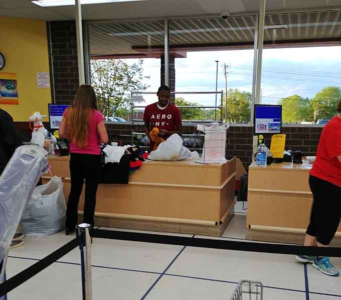 The checkout counter where your treasure haul becomes reality and your wallet breathes a sigh of relief.