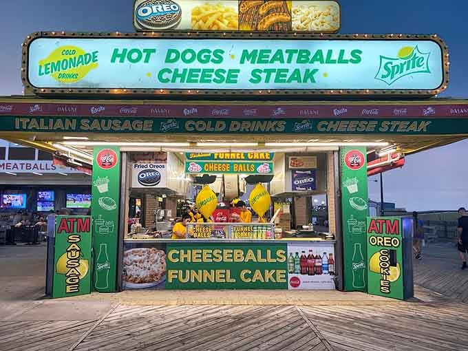 Even at night, this stand glows like a beacon guiding hungry souls to their cheesesteak destiny.