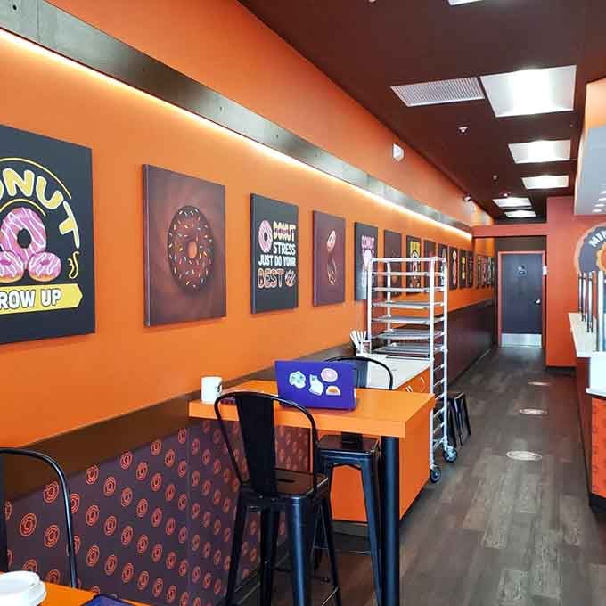 The open layout lets you watch the magic happen, which is basically dinner theater for breakfast people.