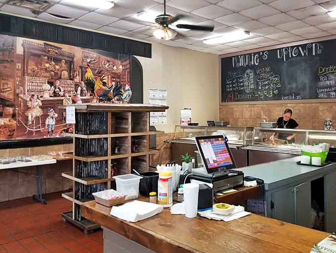The cafeteria-style counter where you'll make decisions that could change your entire week for the better, no pressure.