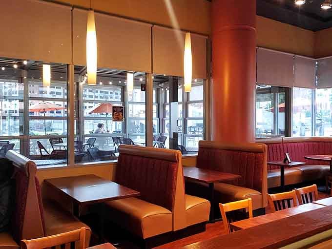 Those booths have seen more breakfast decisions than a therapist, each one leading to delicious consequences and zero regrets.