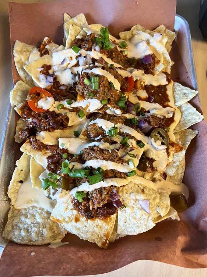 Memphis nachos loaded with brisket, where Tex-Mex meets Tennessee in the most delicious collision imaginable.