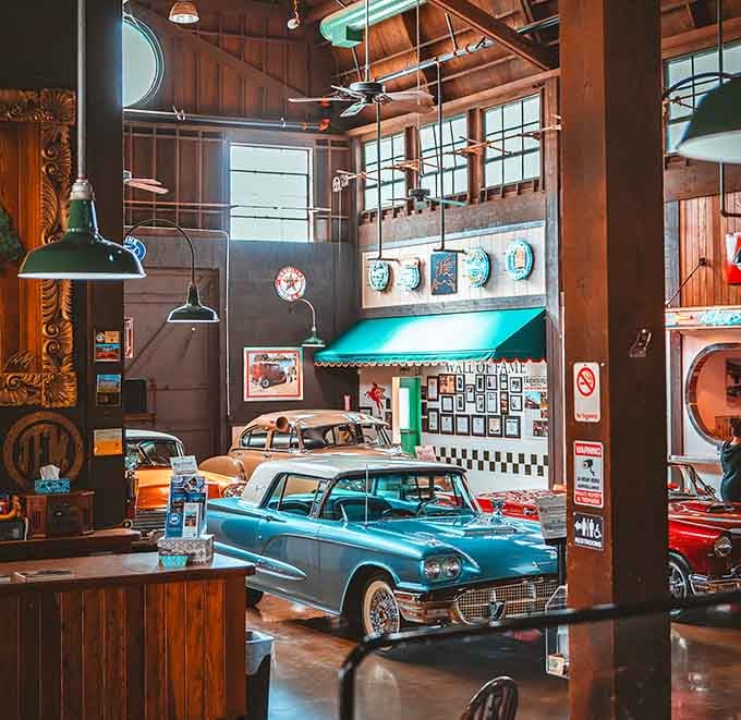 Turquoise beauty basking in natural light, surrounded by pendant lamps and wooden warmth that makes every angle Instagram-worthy perfection.