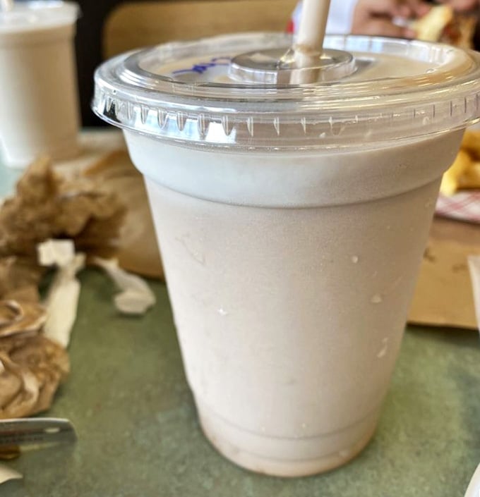 A vanilla shake thick enough to require actual effort &ndash; exactly how milkshakes were meant to be consumed.