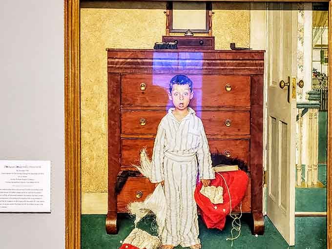 The Discovery shows Rockwell's genius for capturing childhood wonder in a single, perfectly composed moment of realization.