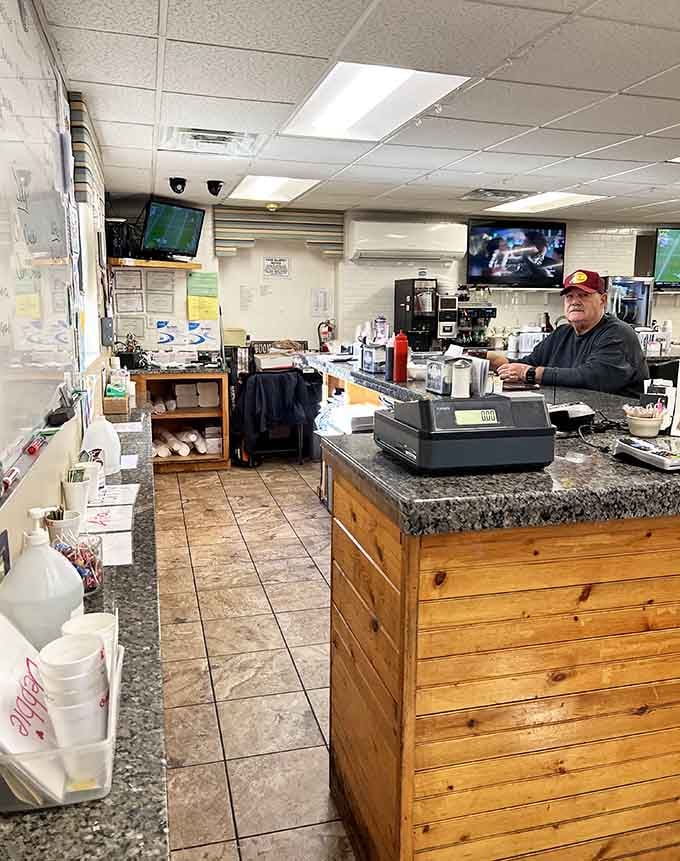 The counter where regulars hold court and newcomers quickly learn why this place inspires such fierce loyalty.