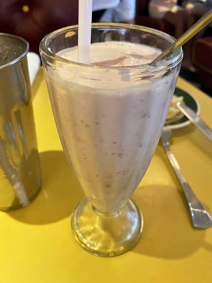 A milkshake so thick your straw stands at attention, saluting your excellent decision-making skills this morning.