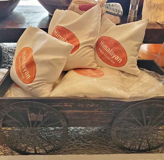 Himalayan salt packages ready to bring a piece of this therapeutic experience right into your own home.