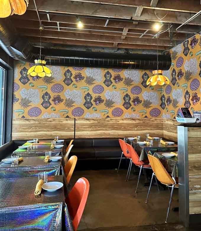 Bold patterns and cozy booths create the perfect setting for lingering over plates you'll want to lick clean.