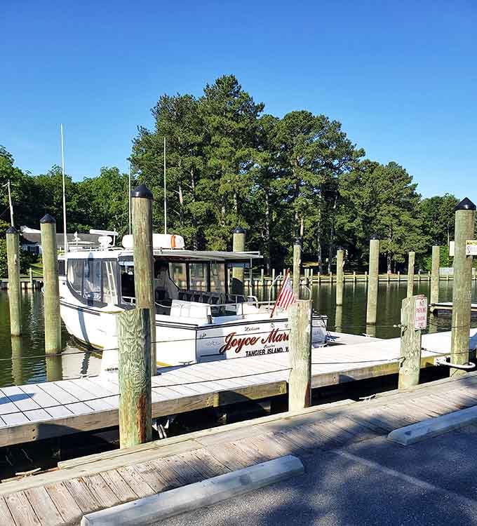 The Joyce Marie ready to ferry you to Tangier Island for an adventure you'll actually remember.