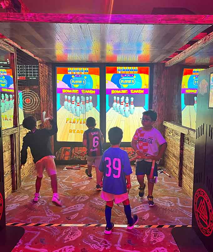 Digital bowling brings arcade excitement to the Wild West, where strikes and spares earn bragging rights for days.