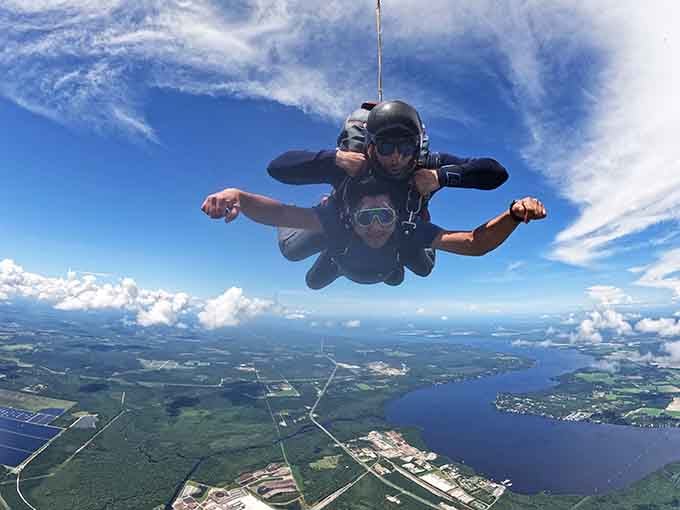 Skydiving over Palatka gives you the best view of affordable real estate you'll ever experience.