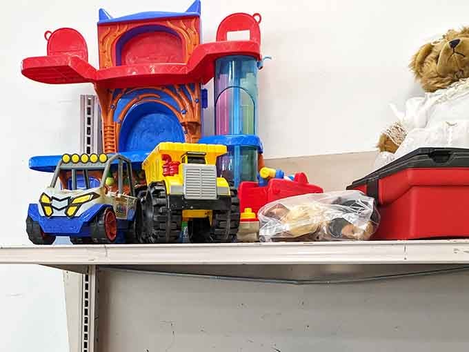 Even the toys get a second chance here, ready to spark joy in a whole new generation.