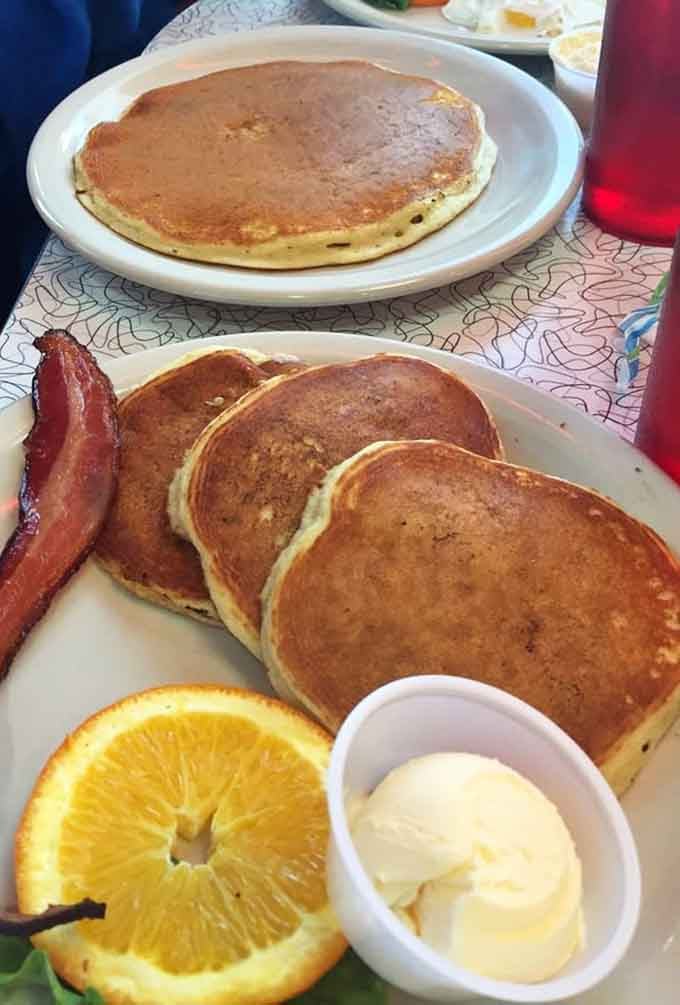 Pancakes this size require strategic planning, proper pacing, and possibly a nap scheduled for later this afternoon.