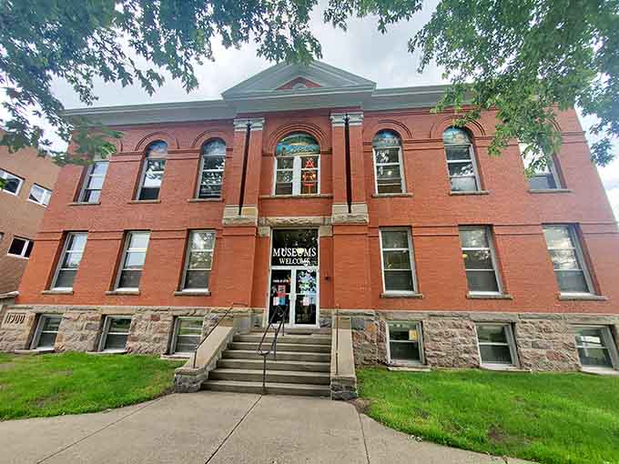 The Hubbard County Historical Museum preserves local heritage in this stately brick building that's stood watch over downtown for generations.
