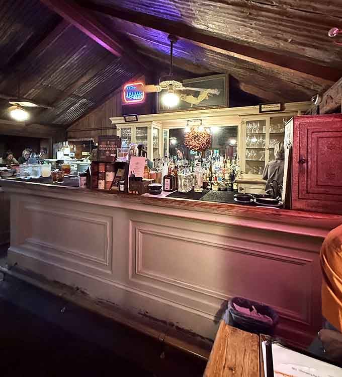 A bar that's seen more celebrations than New Year's Eve, stocked and ready for your post-steak victory lap.