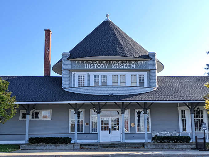 The Little Traverse History Museum preserves local stories in a building that's practically a historical artifact itself.